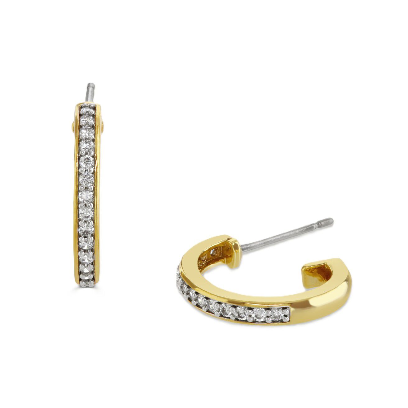 Buckley London Two-Tone Pave Hoop Earrings Fashion Jewellery | Heathrow ...