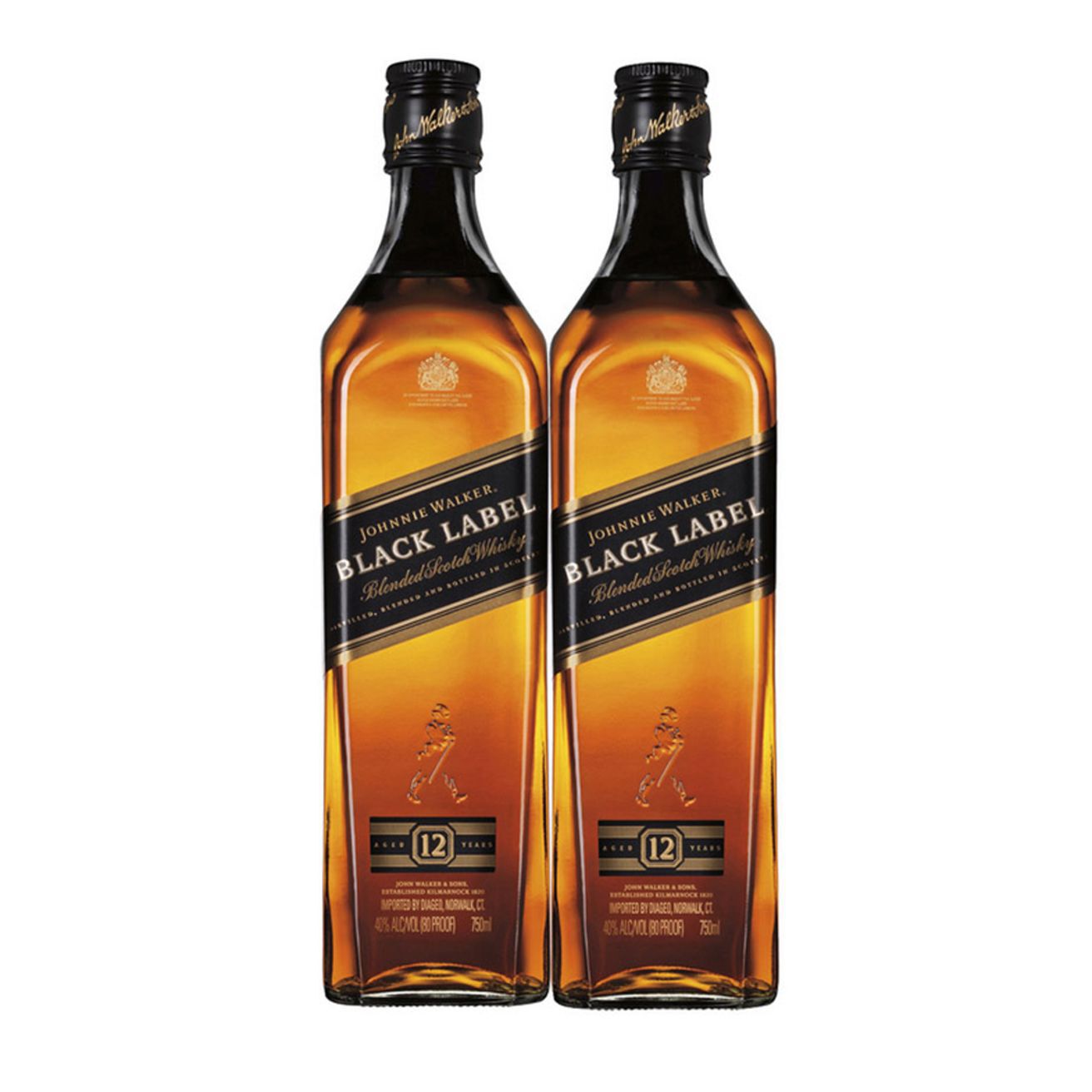 Johnnie Walker Black Label 12 Year Old Twin Pack Whisky | Heathrow ...