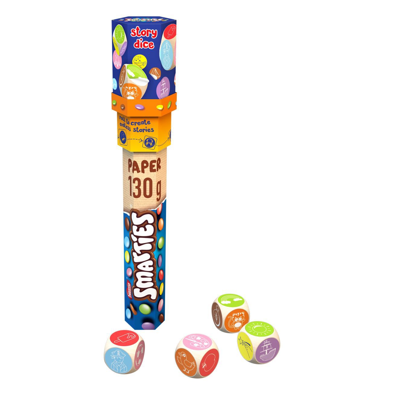 smarties Story Dice Topper Giant Hexatube Confectionery | Heathrow ...