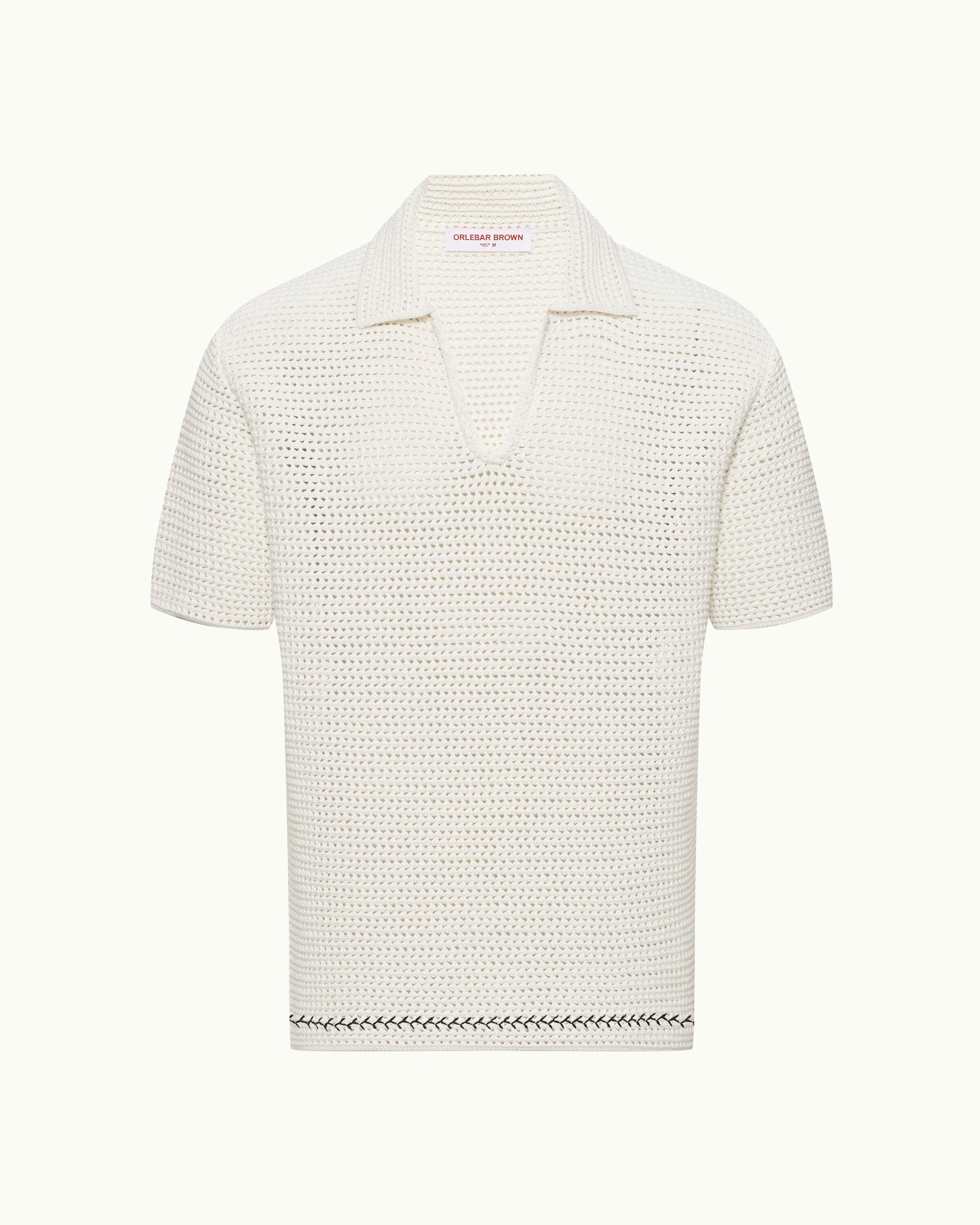 Orlebar Brown Batten Stitch Sea Mist/Night Iris Tops | Heathrow Reserve ...