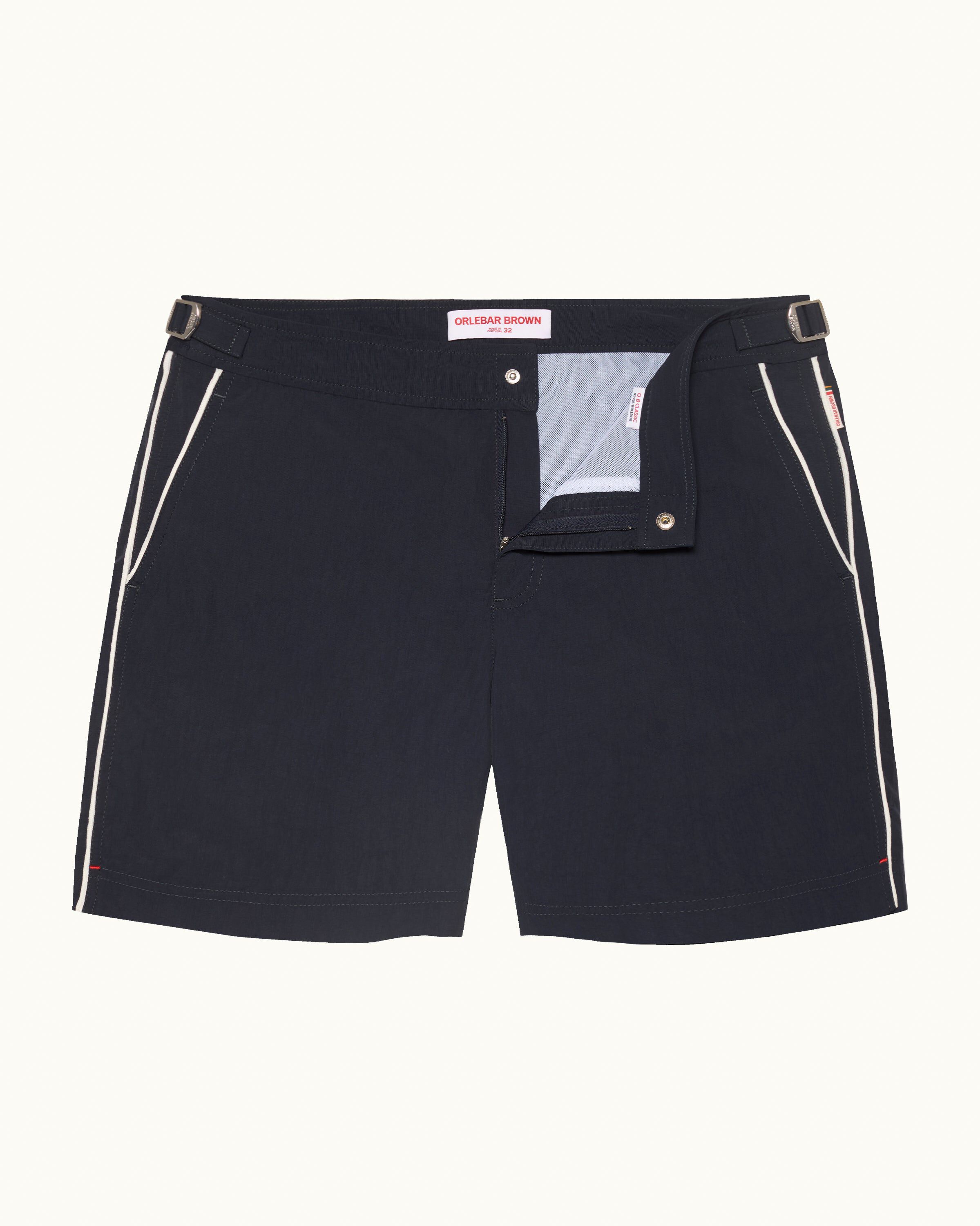 Orlebar Brown Bulldog Fine Piping Night Iris Beachwear | Heathrow ...