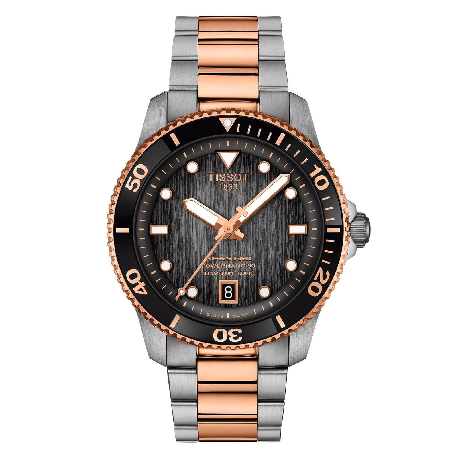 Tissot Tissot Seastar 1000 Powermatic 80 40mm Mens Watch Grey Fine ...