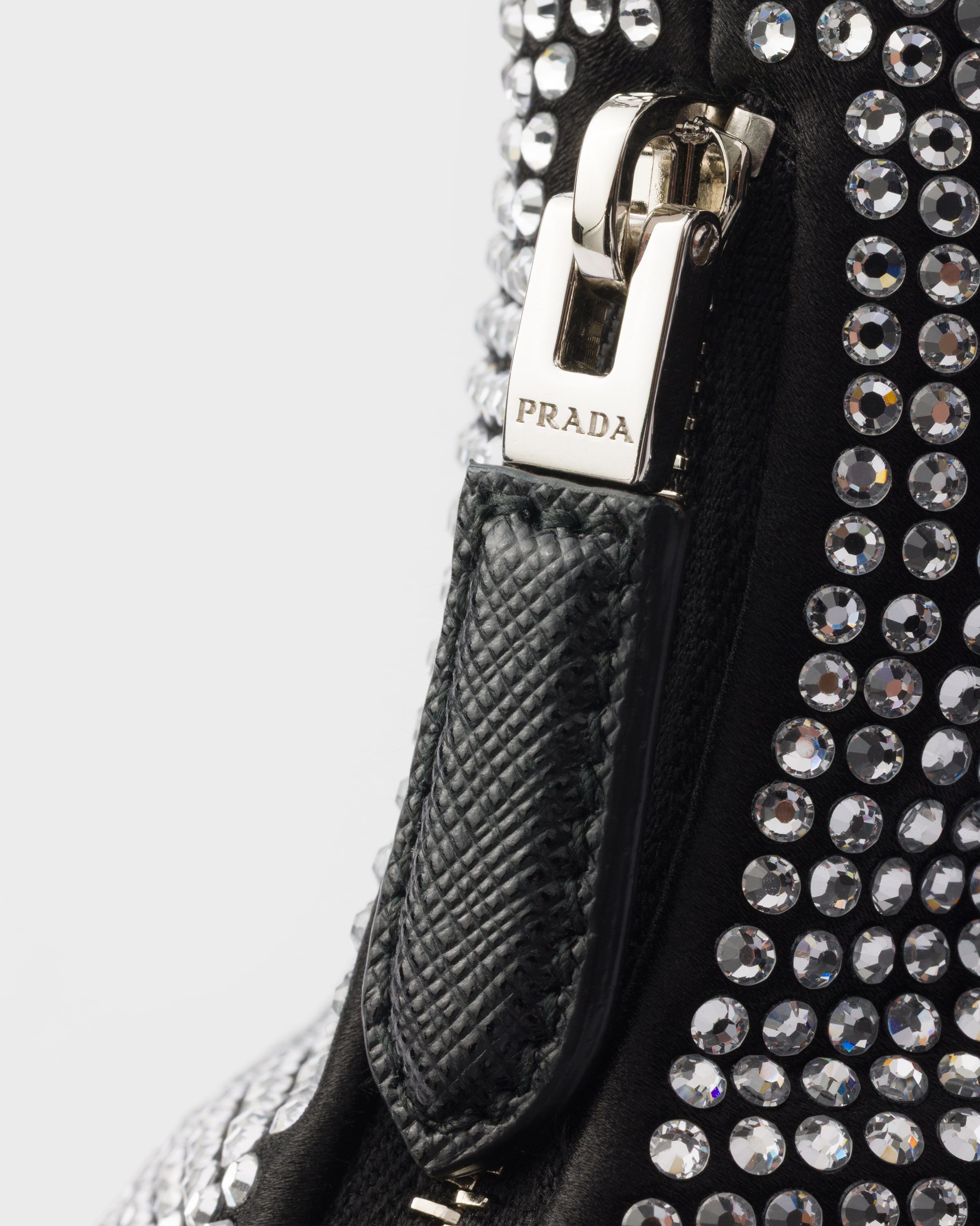Prada Prada Re-Edition 2005 mini crystal-studded satin bag Shoulder ...