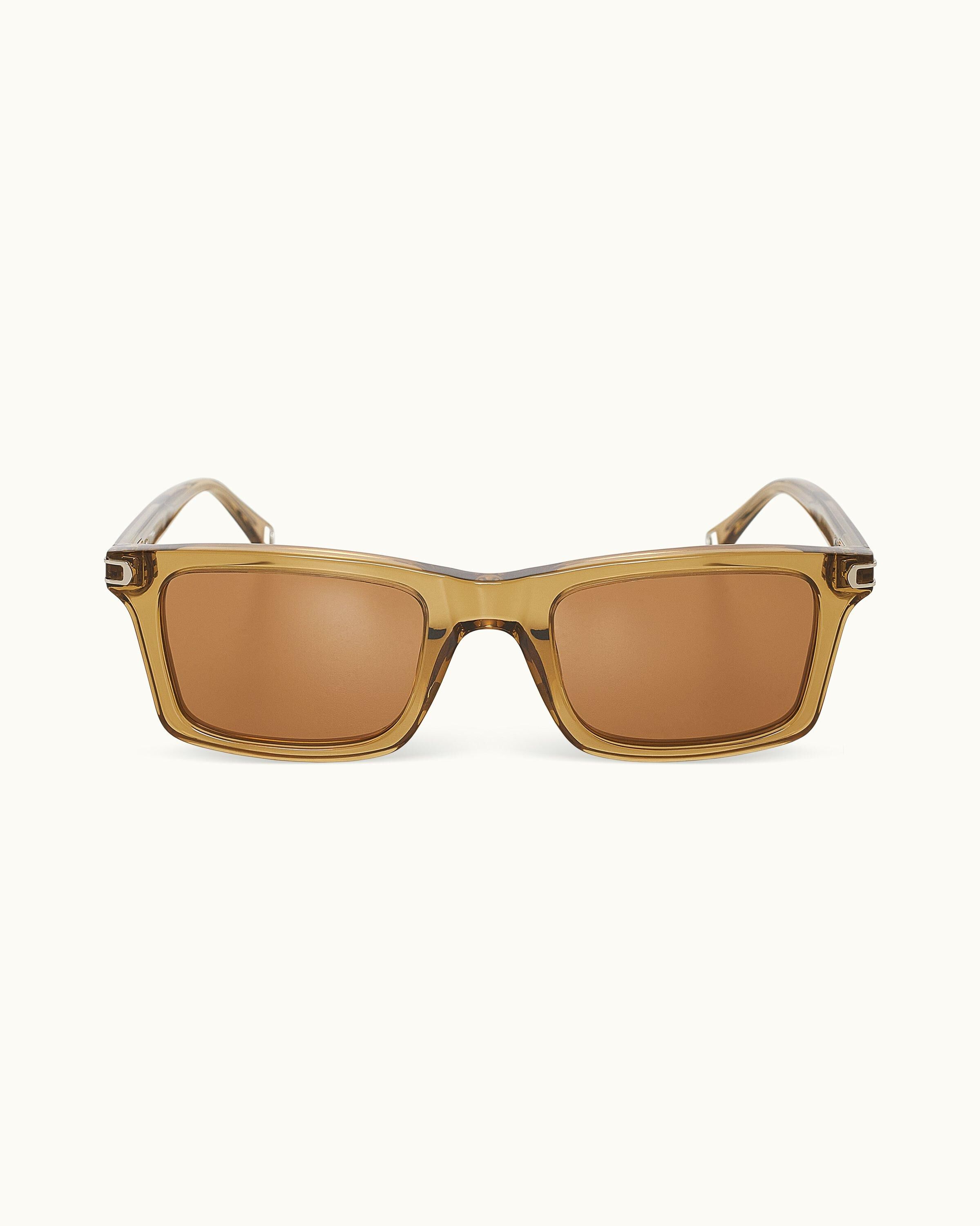 Orlebar Brown The Sam Golden Amber Sunglasses Men | Heathrow Reserve ...