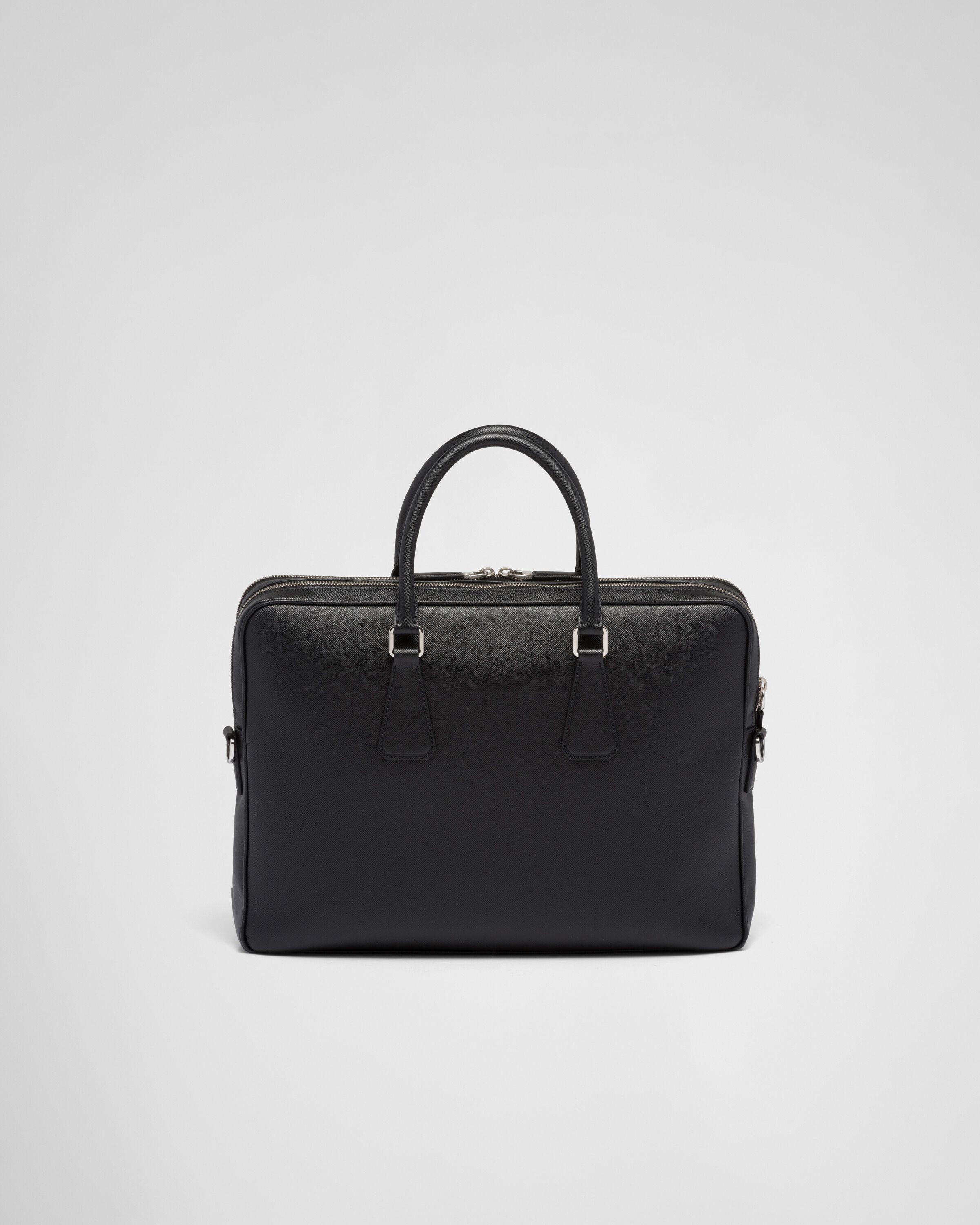 Saffiano leather briefcase