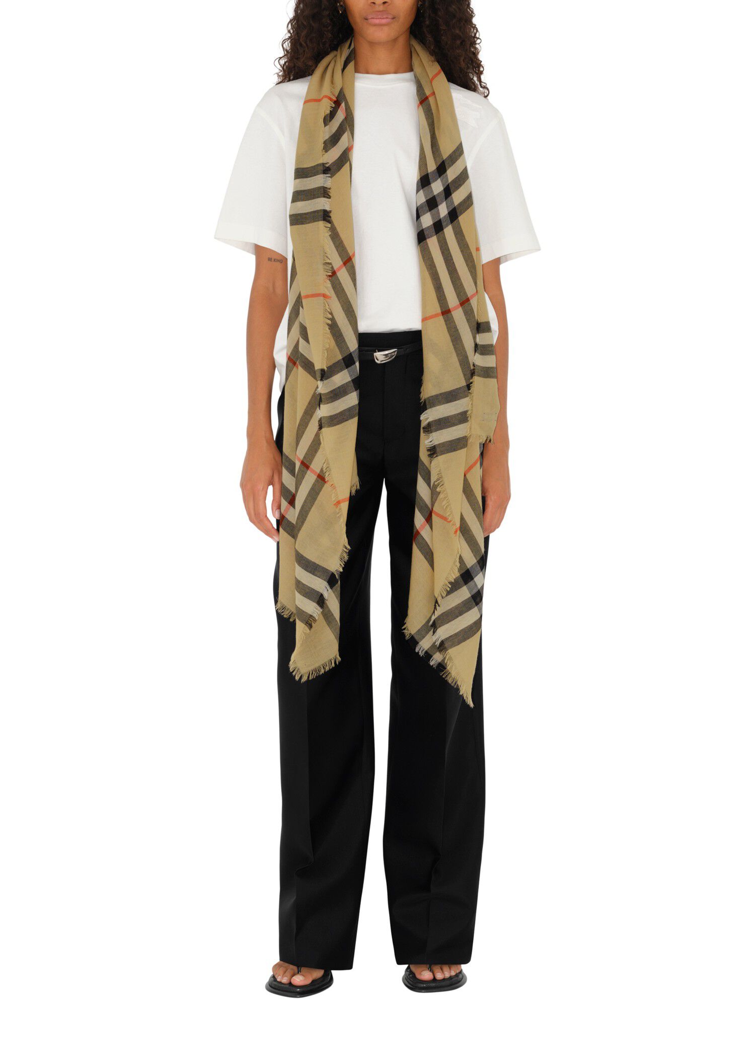 Burberry Check Wool Scarf Hats & Scarves | Heathrow Reserve & Collect