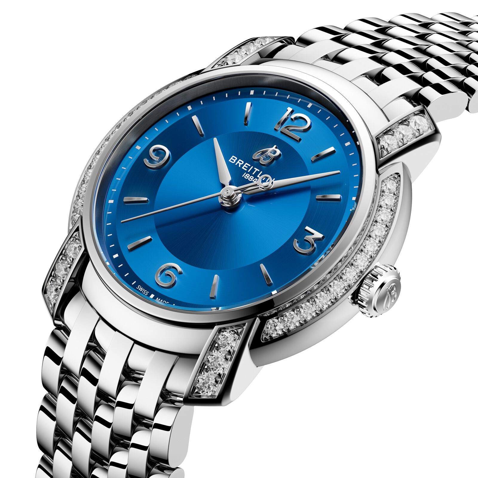 Breitling Lady Premier 32mm Ladies Watch Blue Fine Watches | Heathrow ...