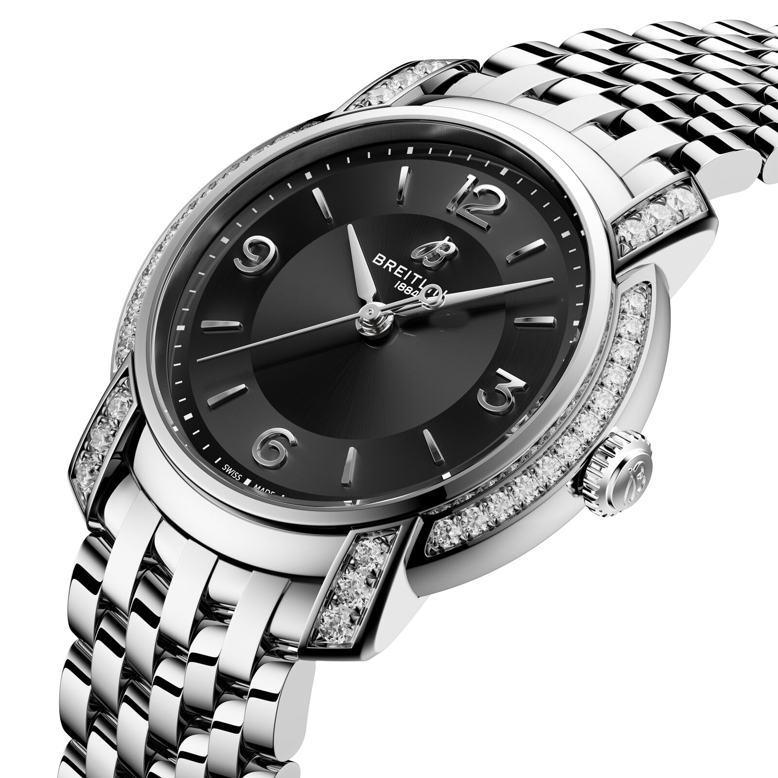 Breitling Lady Premier 32mm Ladies Watch Black Fine Watches | Heathrow ...