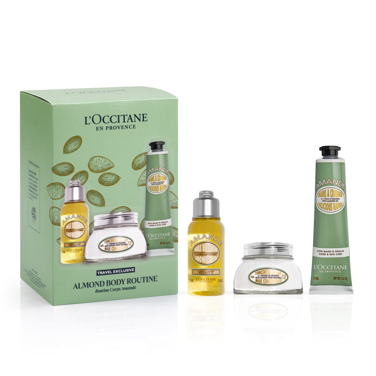 L'Occitane Almond Body Care Routine Travel Set | Heathrow Reserve & Collect
