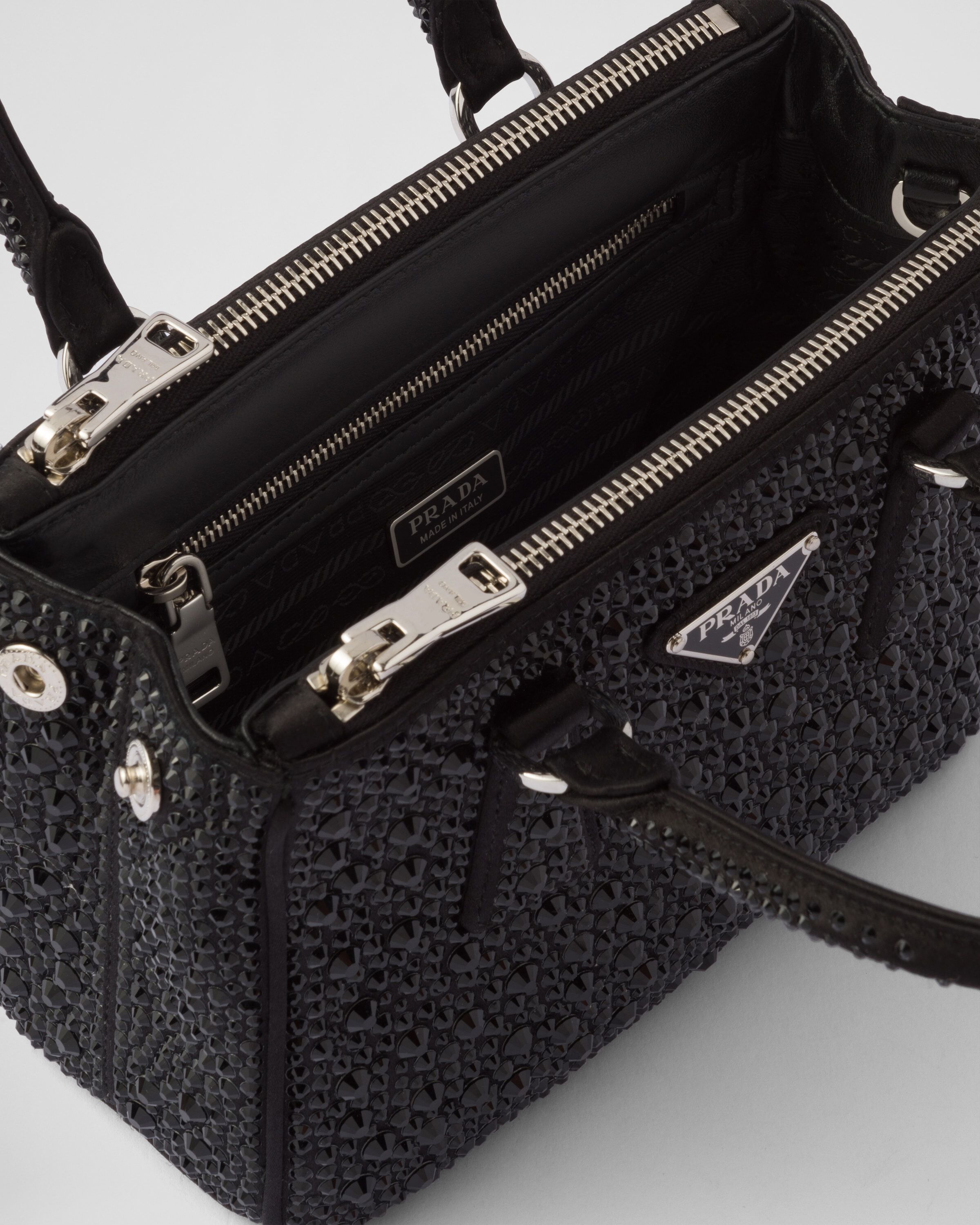 Prada Prada Galleria satin mini-bag with crystals Women | Heathrow ...