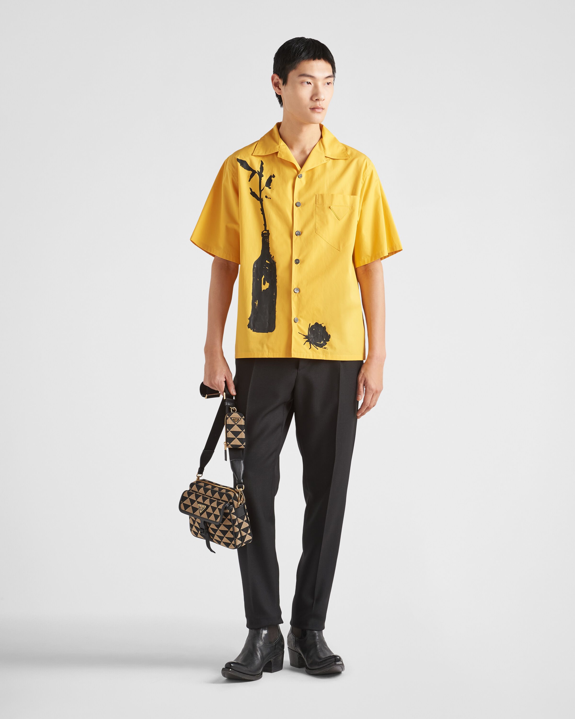 Prada Prada Symbole embroidered fabric bag Crossbody | Heathrow Reserve ...