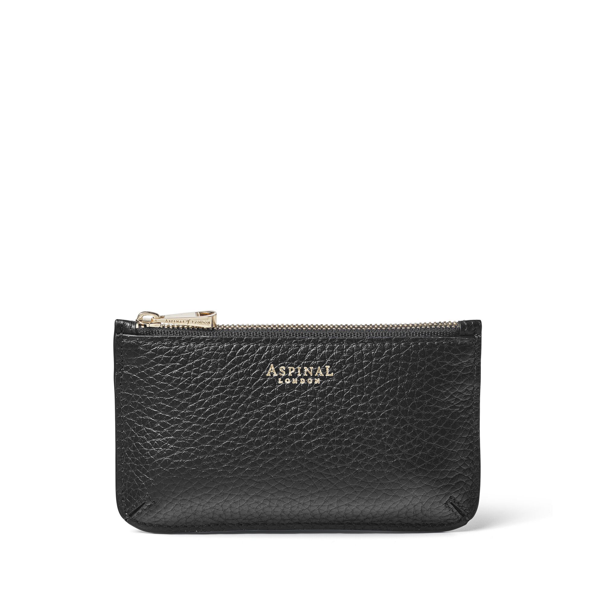 Aspinal of London Ella Card & Coin Holder Black Pebble Purses & Pouches ...