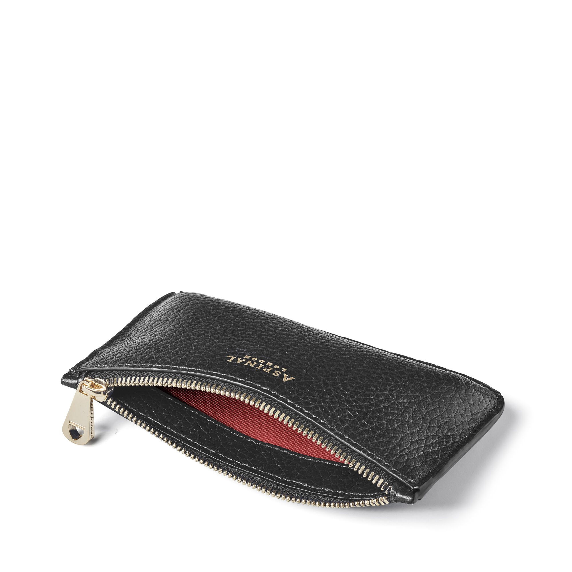 Aspinal of London Ella Card & Coin Holder Black Pebble Purses & Pouches ...