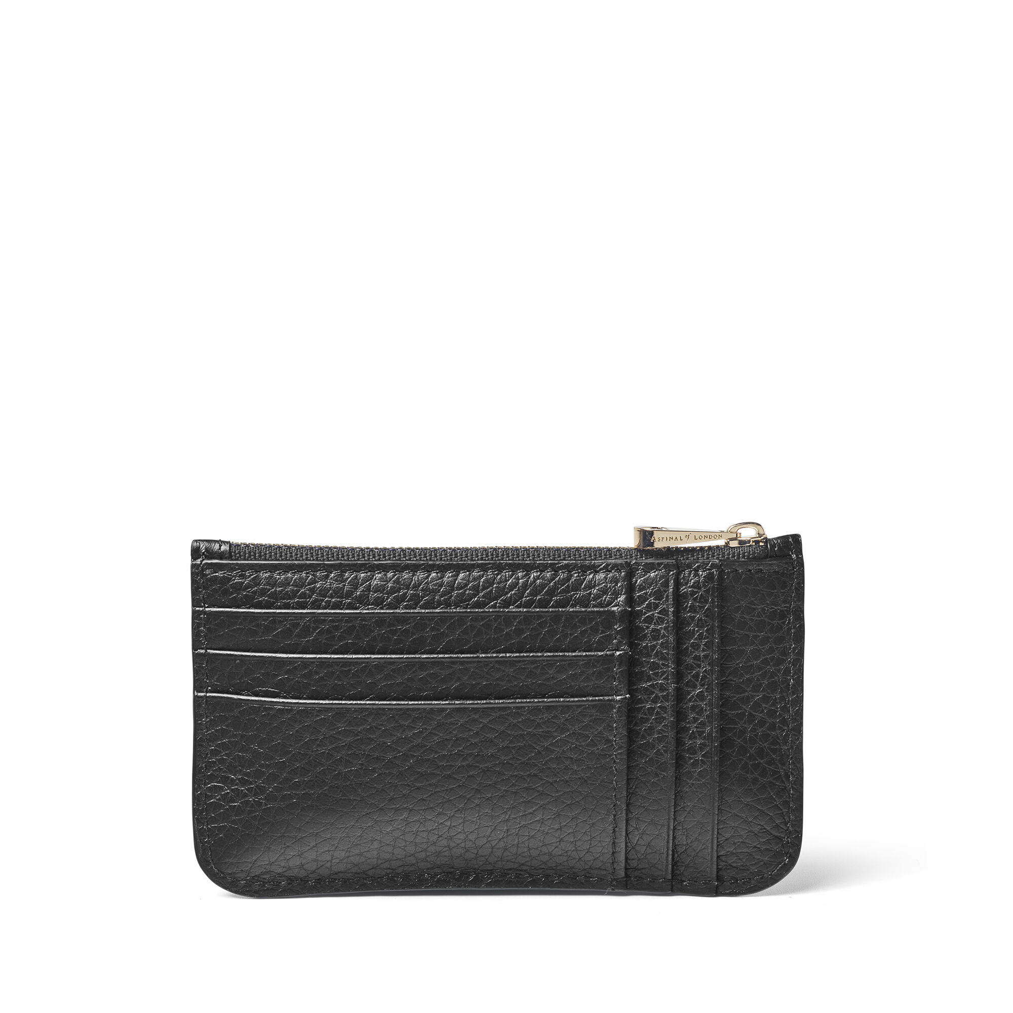 Aspinal of London Ella Card & Coin Holder Black Pebble Purses & Pouches ...