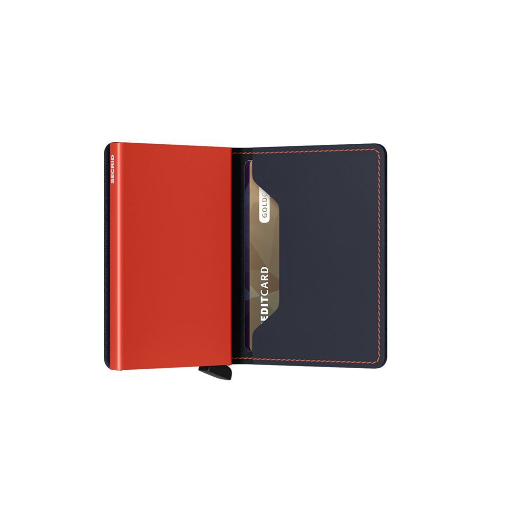 Secrid Slim Wallet - Matte Wallets Night Blue Orange Accessories ...