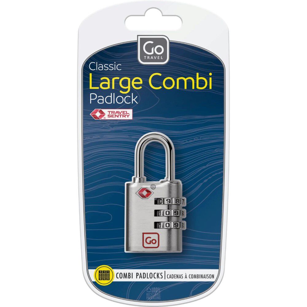 Go Travel Large Classic Combi Lock - Locks Silver Accessories ...