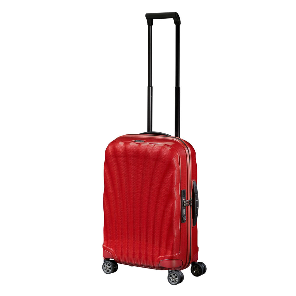 Samsonite 55cm Expandable Carry On Spinner - C-Lite Chilli Red Suitcase ...