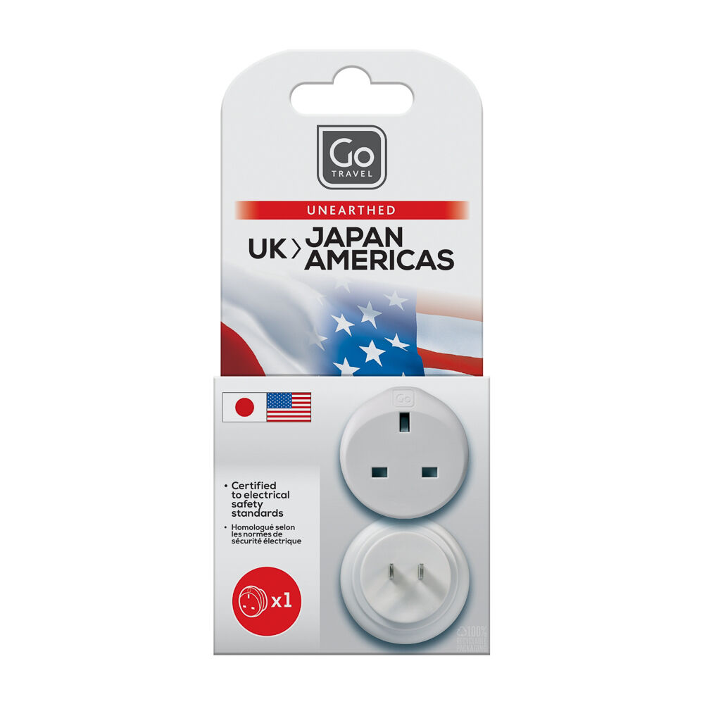 Go Travel UK - Japan & USA Adaptor - Adaptors Assorted Accessories ...