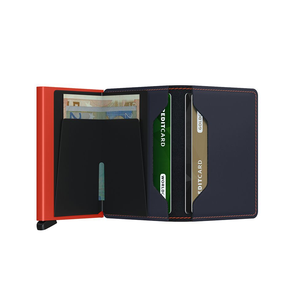 Secrid Slim Wallet - Matte Wallets Night Blue Orange Accessories ...