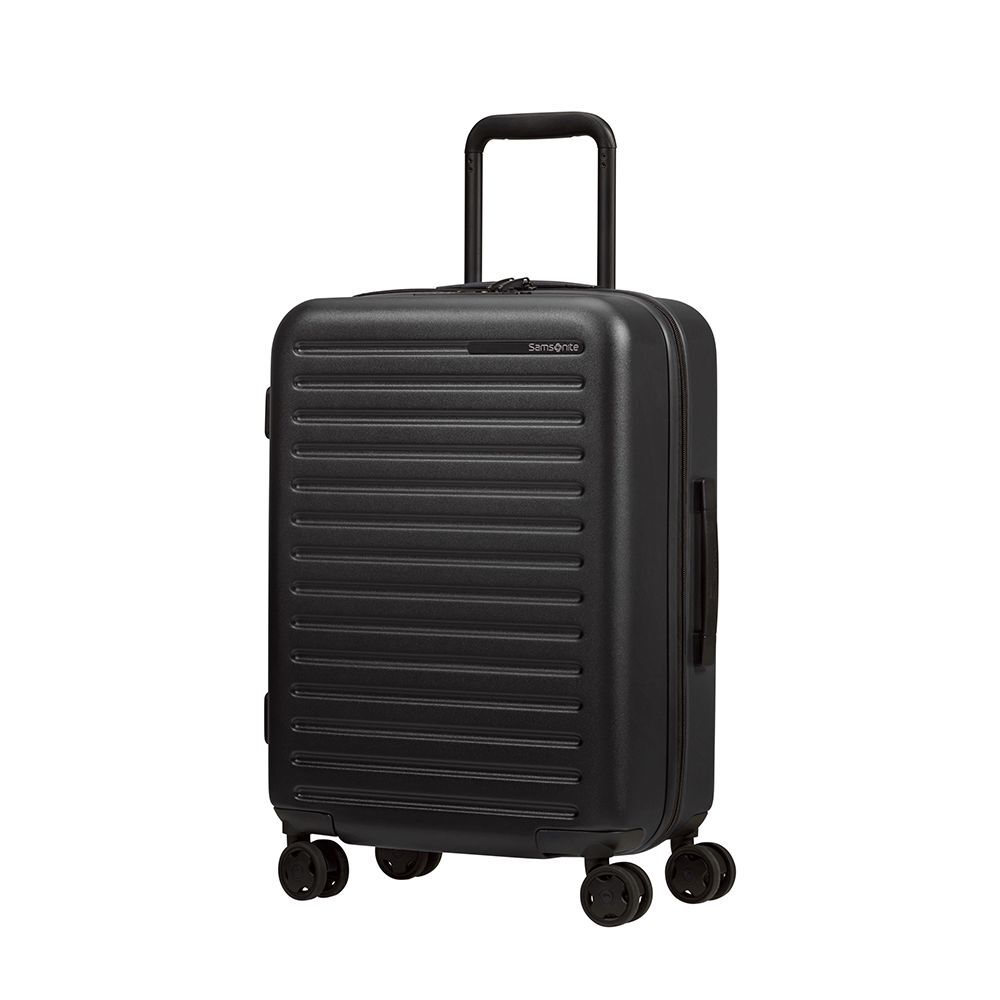 Samsonite 55cm Expandable Spinner - Stackd Black Suitcase & Carry-on ...