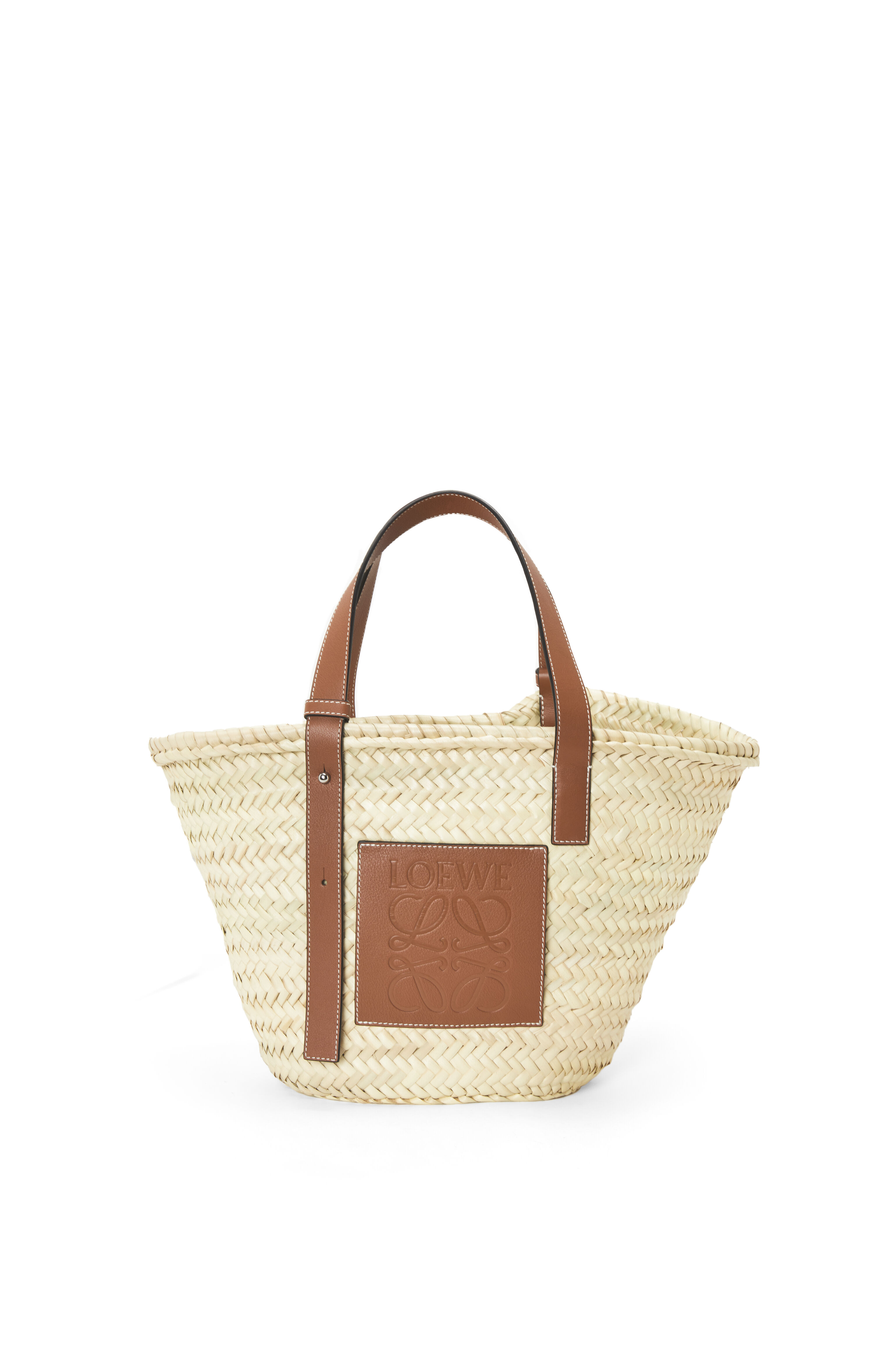Loewe Basket bag in palm leaf and calfskin Tote | Heathrow Reserve ...