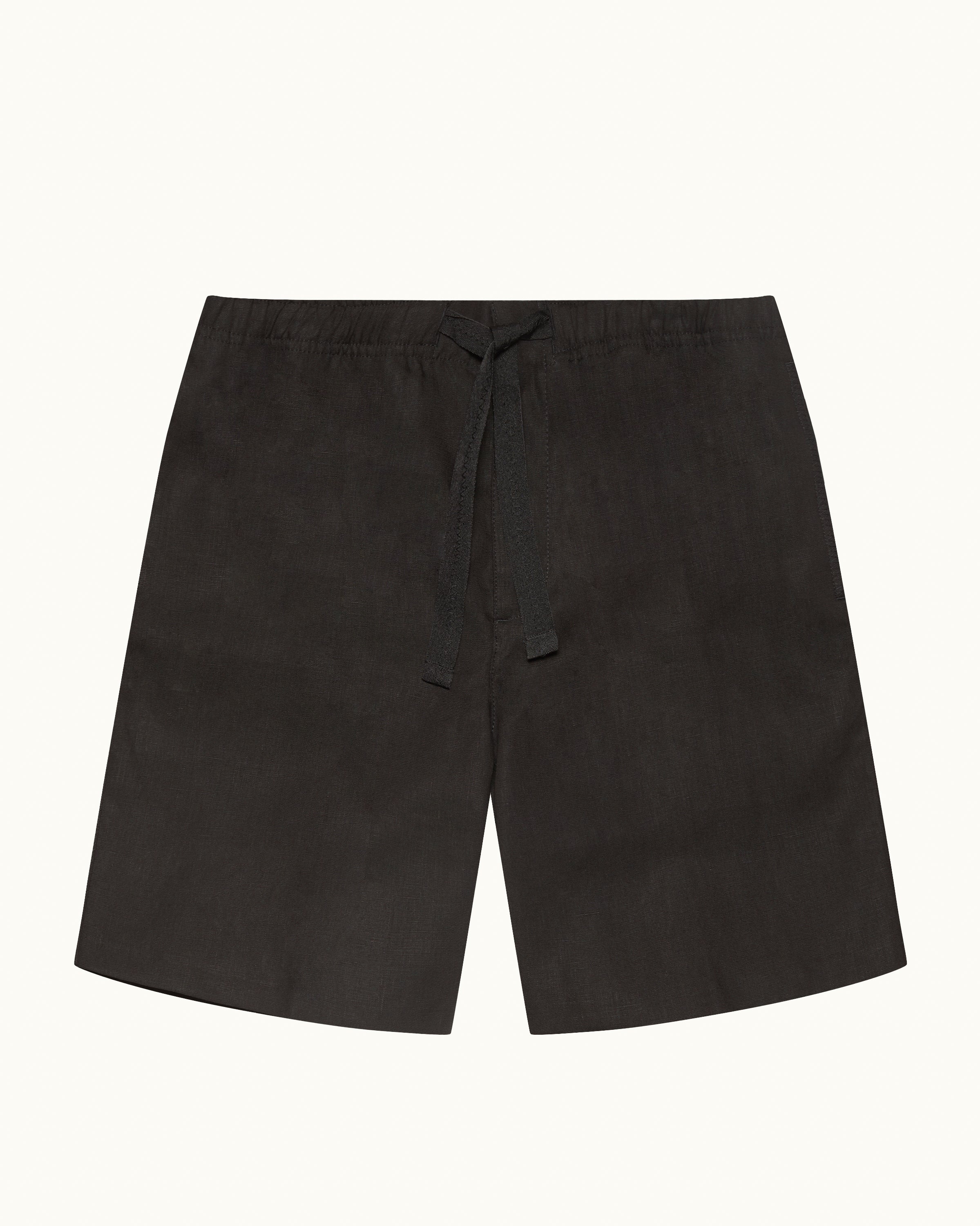 Orlebar Brown Alex Short Linen Black Trousers & Shorts | Heathrow ...