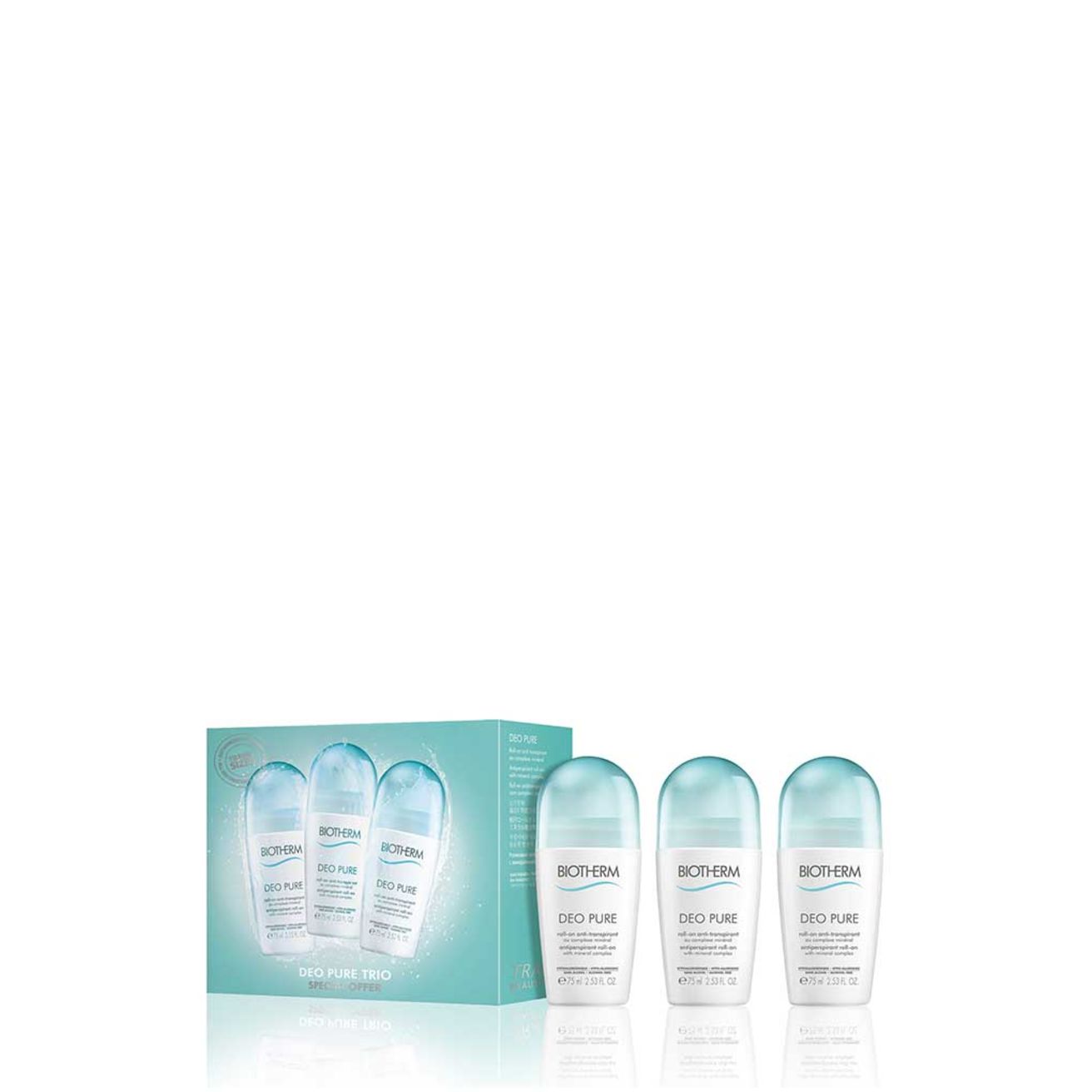 Biotherm Deo Pure Roll On Trio Travel Set | Heathrow Reserve & Collect