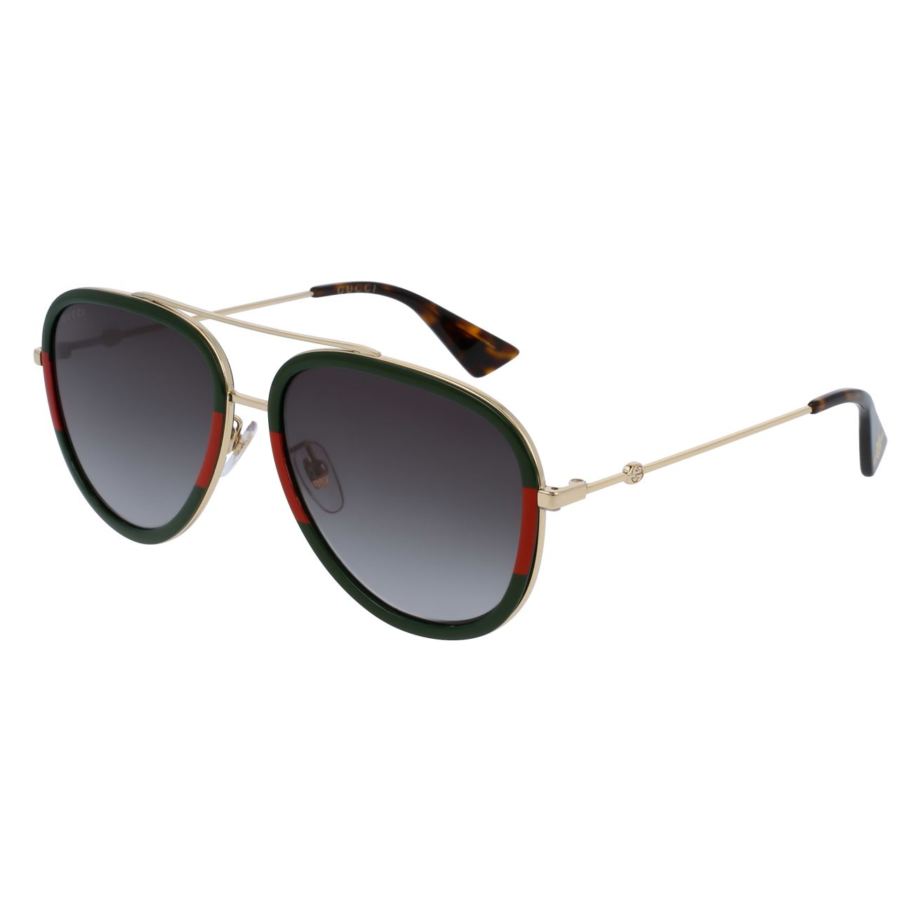 Gucci Sunglasses GG0062S-003 - Gold-Green Unisex | Heathrow Reserve ...