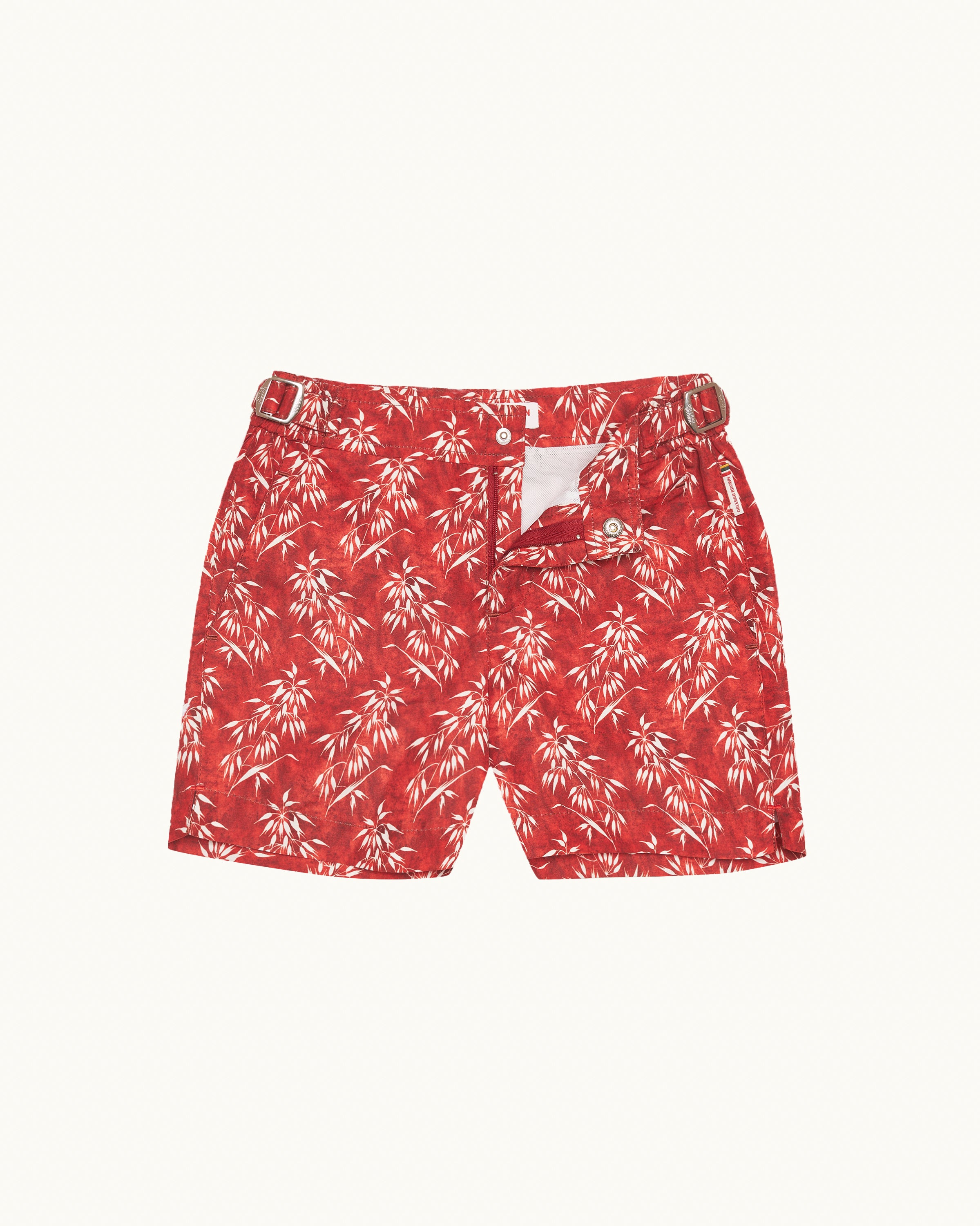 Orlebar Brown Russell Red Bamboo Summer Red/White Sand Boys Clothing ...