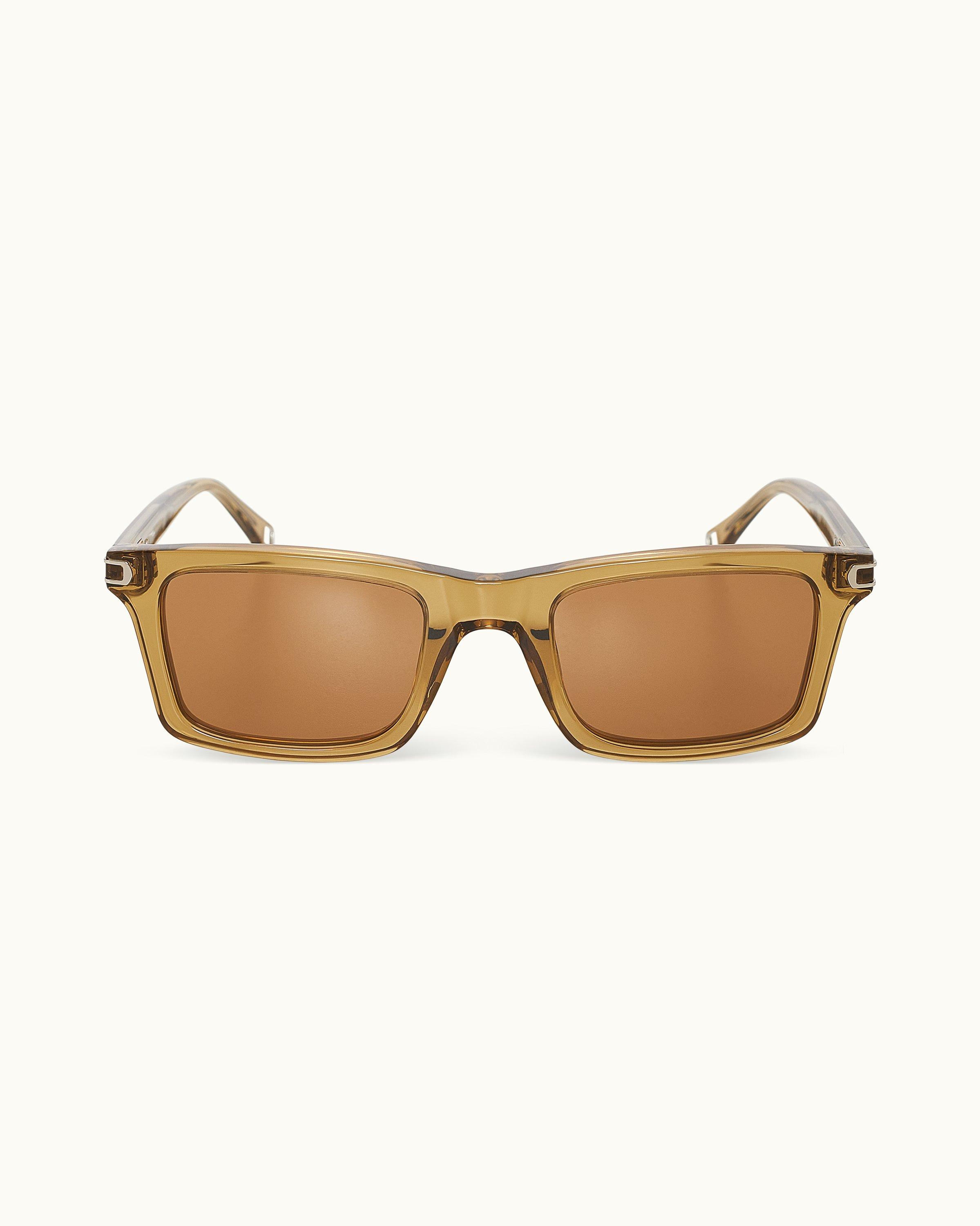Orlebar Brown The Sam Golden Amber Sunglasses Men | Heathrow Reserve ...