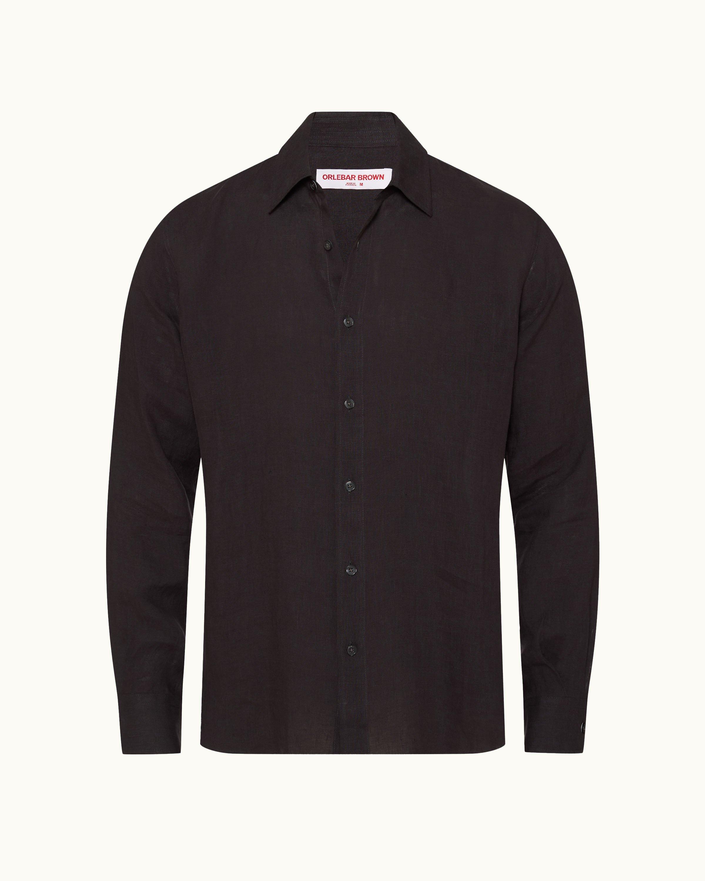 Orlebar Brown Justin Volcano Ash Grey Shirts | Heathrow Reserve & Collect