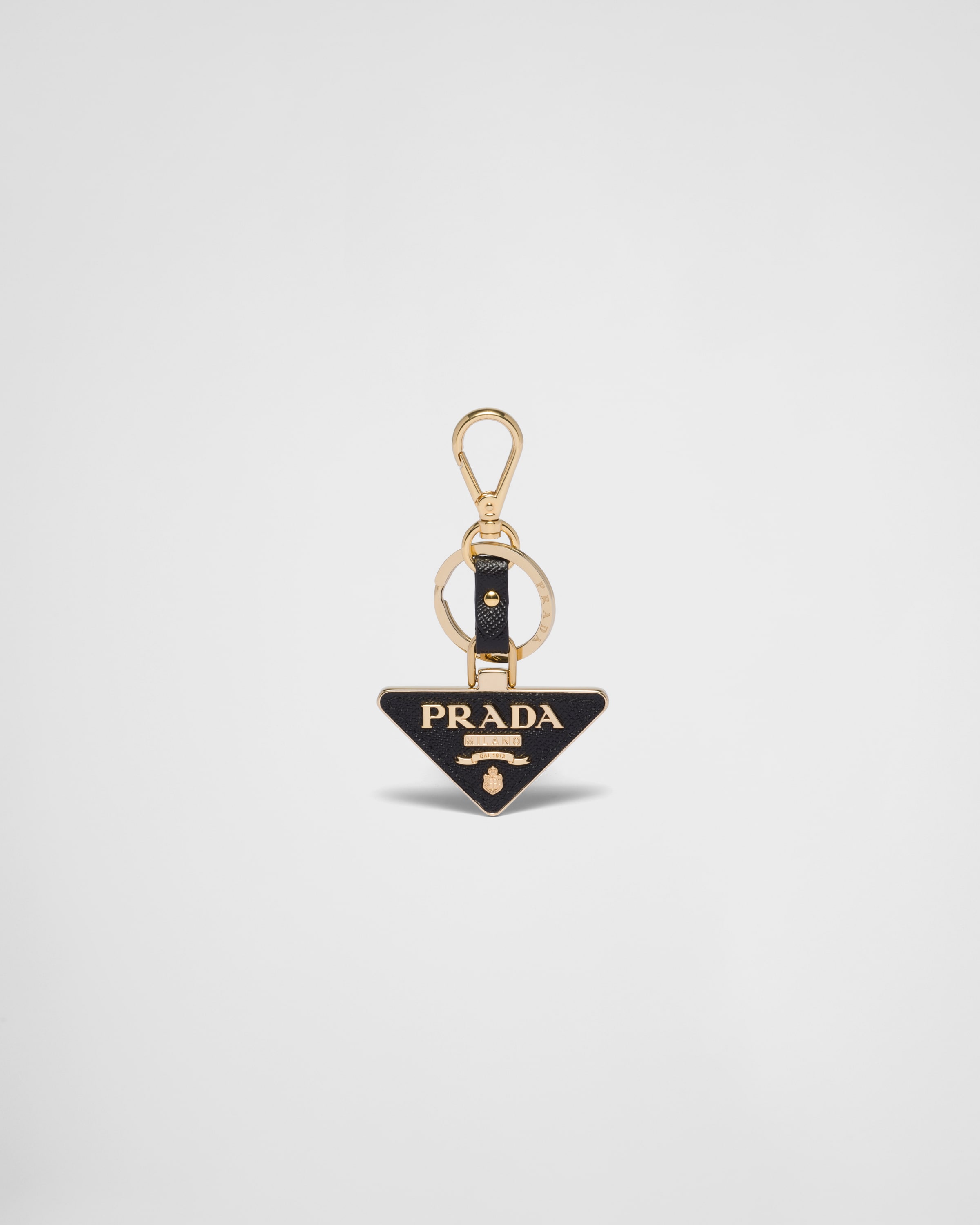 Prada Saffiano Leather and Metal Keychain Accessories | Heathrow ...
