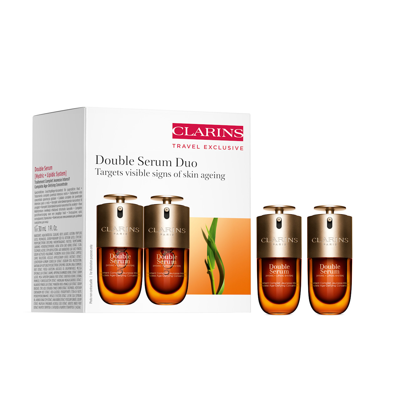 Clarins Double Serum Duo Travel Exclusive Set Travel Set | Heathrow ...