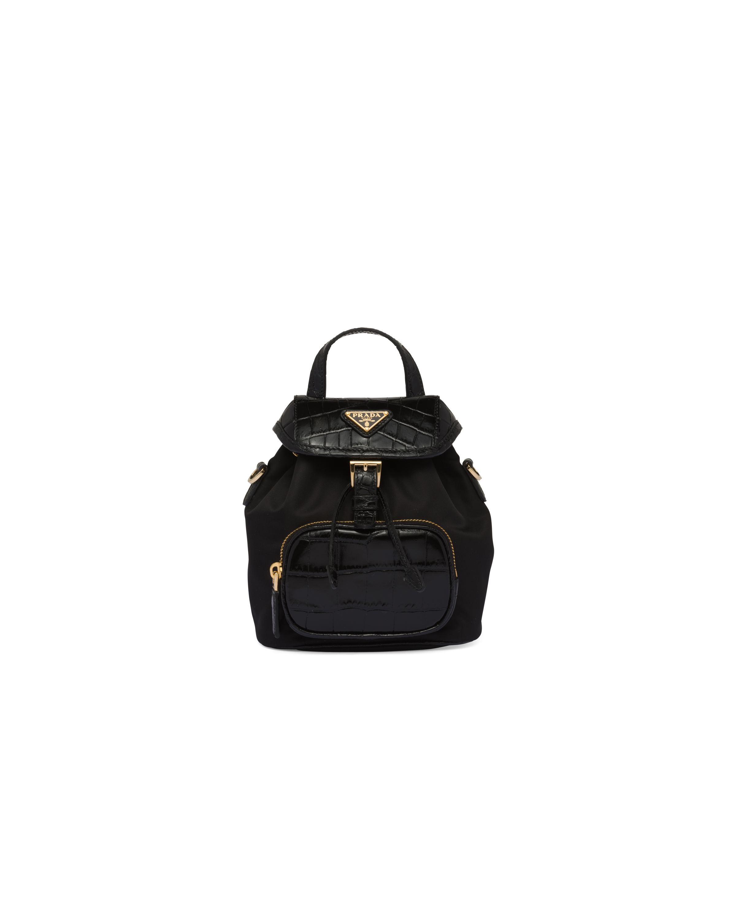 Prada Small Re-Nylon and brushed leather backpack Backpack | Heathrow ...
