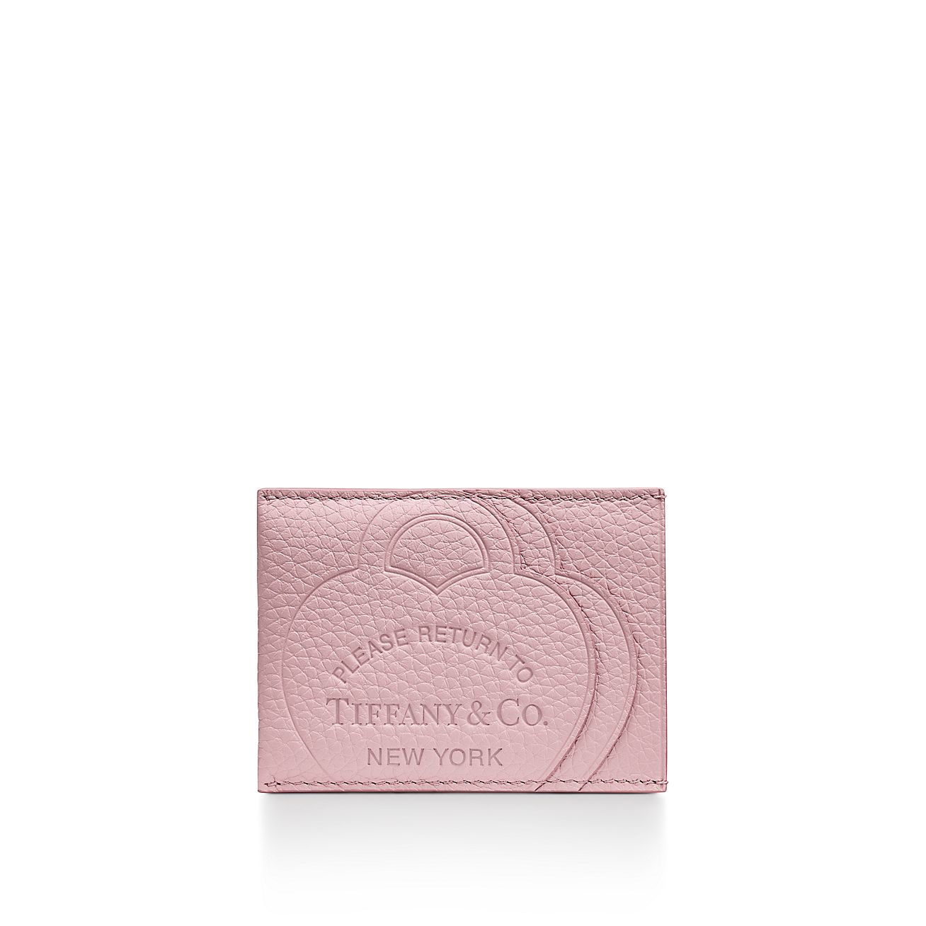 Return to Tiffany™ Card Case in Crystal Pink Leather