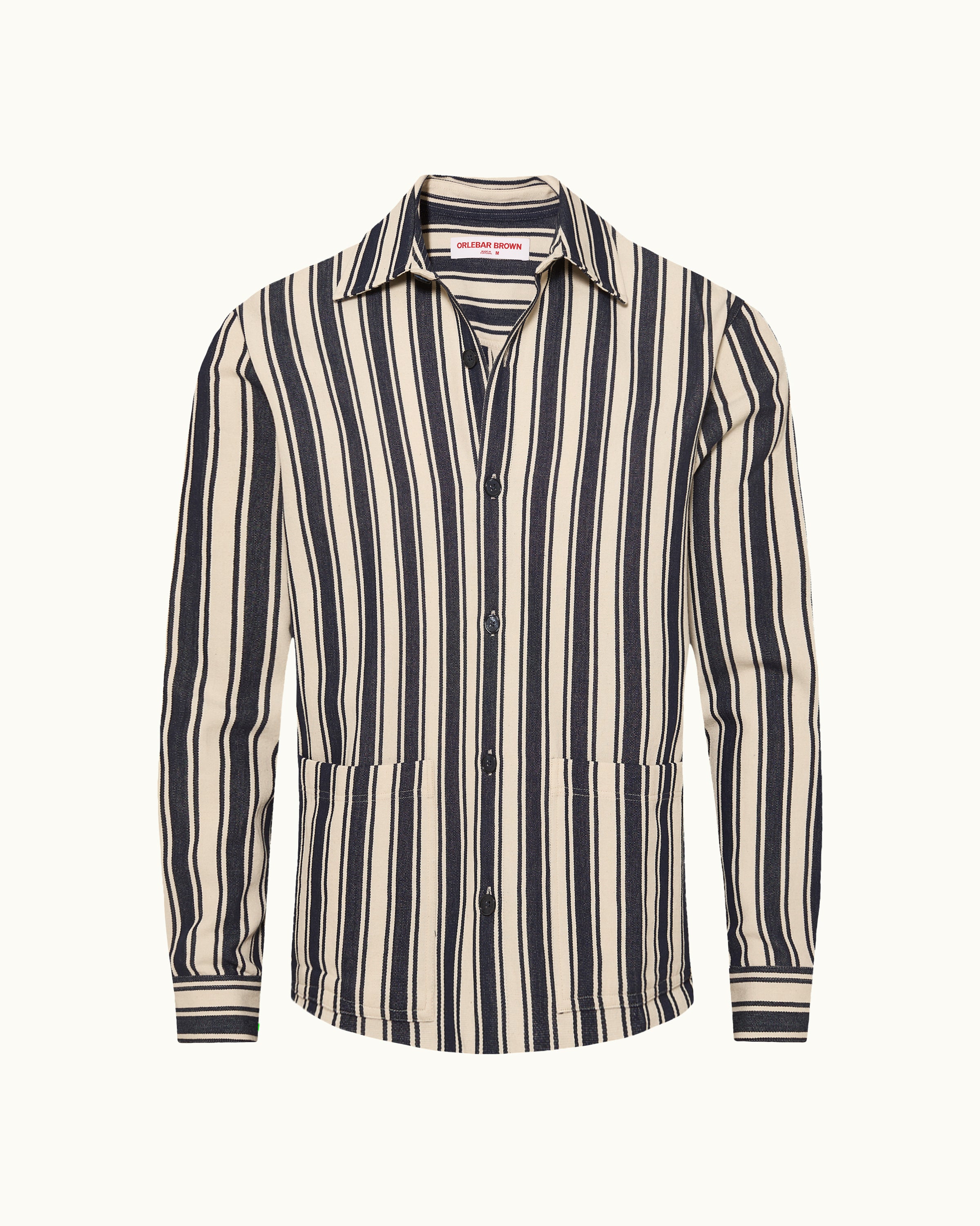 Orlebar Brown Soren Canvas Stripe Shore Blue/Chai Coats & Jackets ...