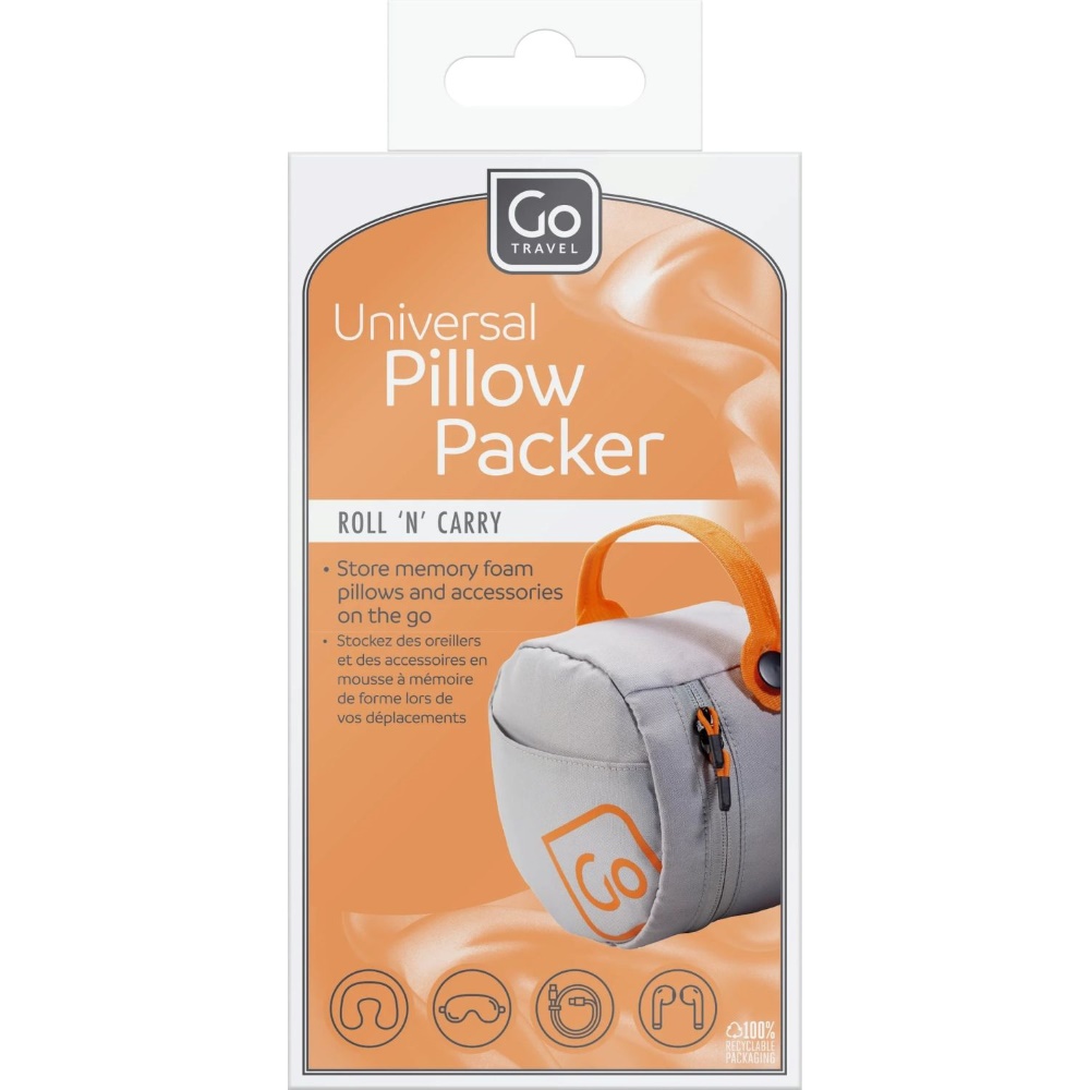 Go Travel Pillow Packer - Comfort Orange Accessories | Heathrow Reserve & Collect