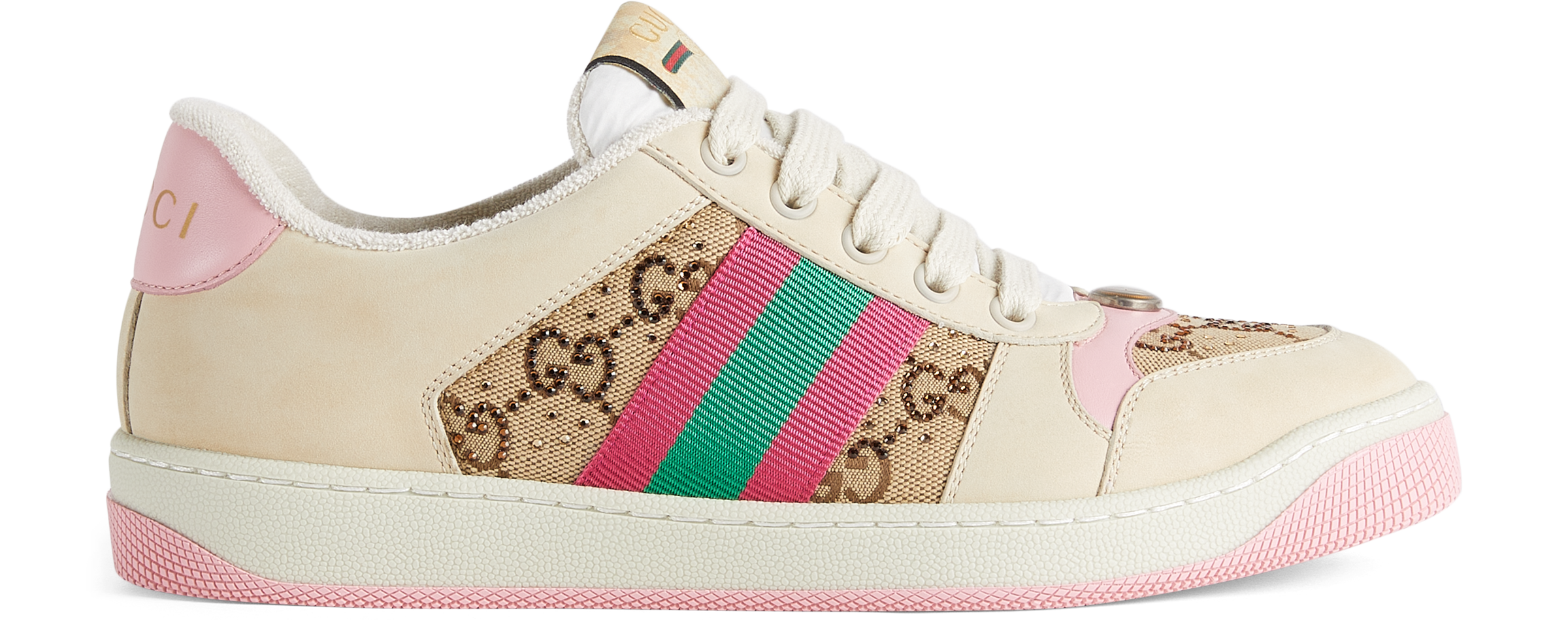 Gucci Women's Screener trainer with crystals Trainers | Heathrow ...
